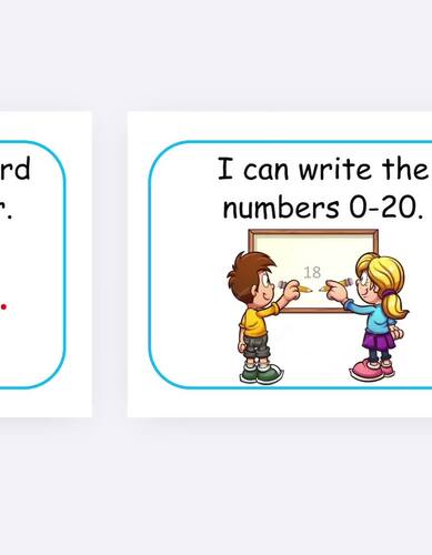 I Can Statement Cards-Math KG and Grade 1 by SproutandSparkle | TPT