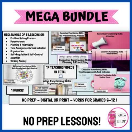 MEGA BUNDLE Executive Functioning Skills Unit Lessons & Activities for ...