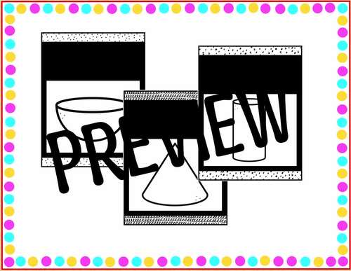 Printable Black and White Shape Posters, Editable Classroom Shape Posters