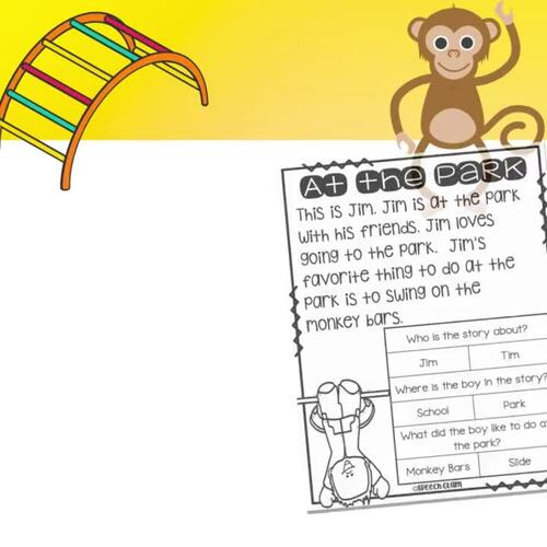 Monkey Bar Kids Read and Answer (+Interactive PDF & Boom Cards) by ...