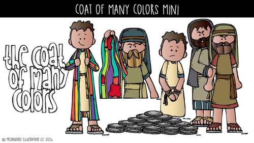 Coat of Many Colors clip art, Bible Mini by Melonheadz Clipart | TPT