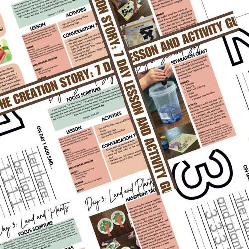 Genesis Creation Activities for Kids | Bible Printable | 7 Day Lesson Guide
