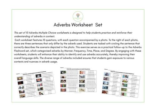 Adverbs Worksheets set (ABLLS-R Aligned G41) | TPT