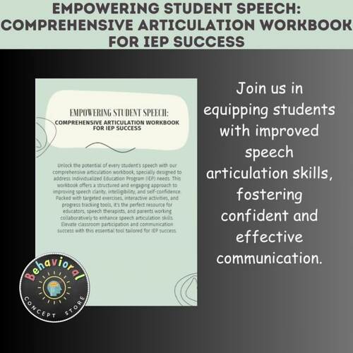 Empowering Student Speech: Comprehensive Articulation Workbook for IEP ...