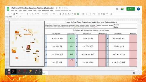 [Halloween] Equations BUNDLE Pixel Art - One Step, Two Step, Multi-step ...