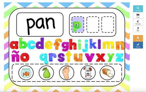 CVC & VCV WORDS FOR SPANISH SPEAKERS / CVC & VCV en ESPAÑOL / BOOMCARDS