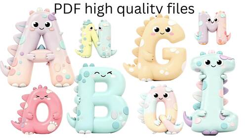 Cute Dinosaur Alphabet | Classroom Posters & Bulletin Board Letters