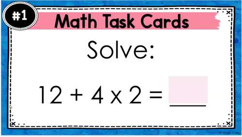 5.OA.1 Order of Operations Task Cards w/ Digital Task Cards by Jennifer ...