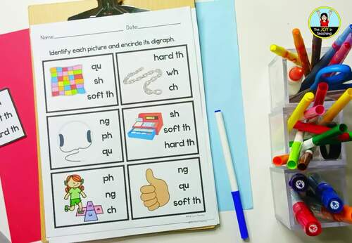 Digraph Worksheets - Identify and Encircle by The Joy in Teaching