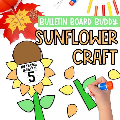 Sunflower Craft | Bulletin Board Buddies by The Kinderhearted Classroom