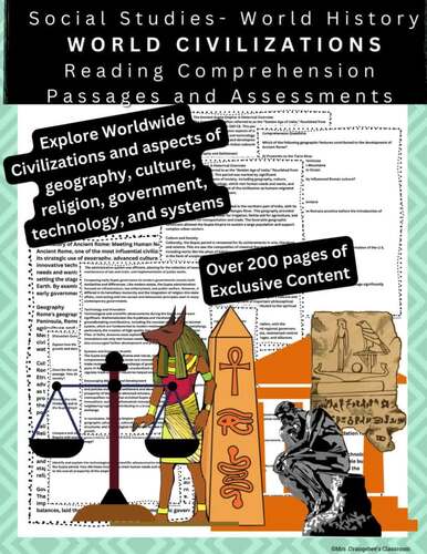 6th Grade Social Studies Ancient Civilizations Unit Bundle Passages ...