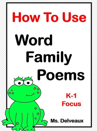 How To Use Word Family Poems In The Classroom By Ms Delveaux TpT