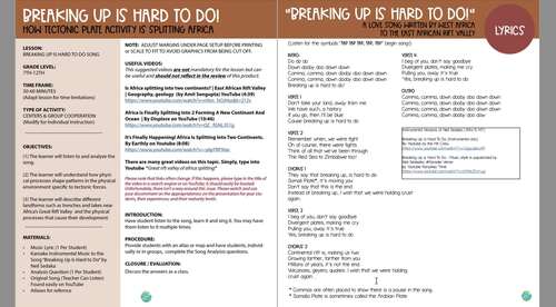 Geography | African Rift Valley Song | Plate Tectonics & Divergent ...