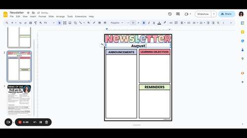Editable Newsletter on Google Slides™ by Teach then Cheer - Nathalie Gaebe