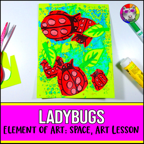 Element of Art Space Art Lesson, Ladybug Art Project for Primary by Ms ...