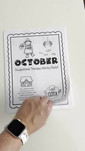 October Home Occupational Therapy Activity Packet by Cait the COTA