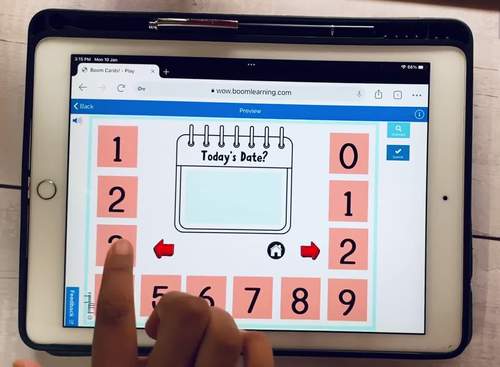 Interactive Digital Calendar Morning meeting Yes or no Marking Boom Cards