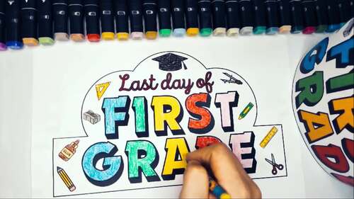 Last Day Of First Grade Crown Craft | End Of Year | Last Day Of School ...