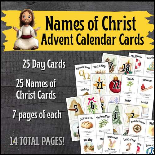 Names of Christ Advent Calendar | 25 Days of Christmas Cards ...