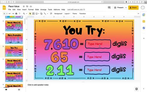 Place Value & Number Forms: NO PREP Google Slides Lesson and Practice