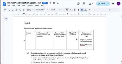 Hinduism & Buddhism Lesson Plan and PowerPoint | Ancient India Religions