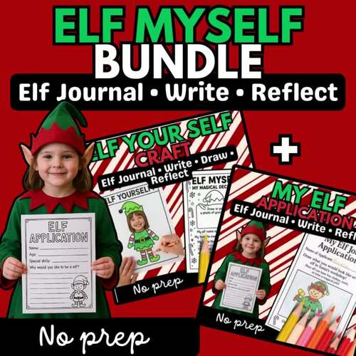 Elf Yourself & Elf Application Bundle | Christmas Writing, Craft ...