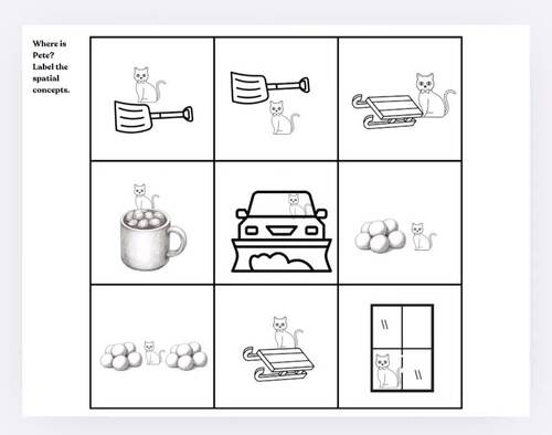 Pete the Cat Snow Daze | Winter Speech Therapy Language Activities