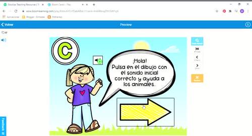 BOOM CARDS Letra C | Sonidos iniciales del alfabeto | Alphabet in Spanish