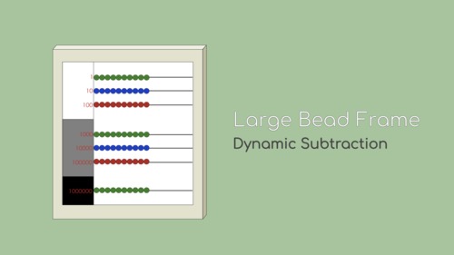 Montessori Large Bead Frame Dynamic Subtraction Presentation | TPT