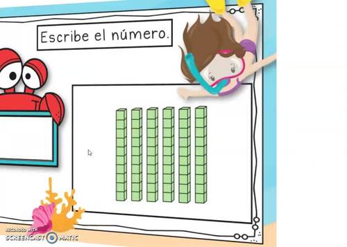 Contar hasta 70 Boom Cards Spanish distance learning by super sunshine