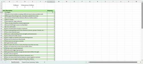 BRIEF 2 Parent Form Automated Scoring Template™ by Nefesh | TPT