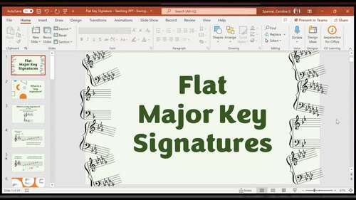 Flat Major Key Signatures - Teaching PowerPoint by Chorus with Caroline