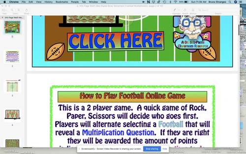 Math Moji Digital PE Body Movement: Football Multiplication Game ...