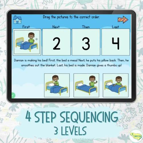 4 Step Sequencing Boom Cards™ for Speech Therapy by In Unison Speech ...
