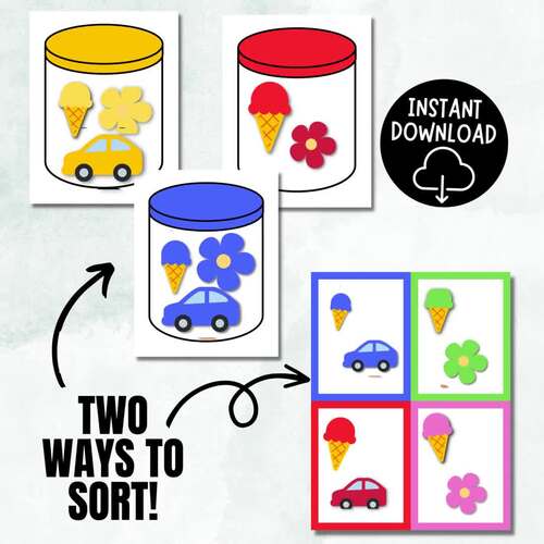 Color Matching Activities File Folder Games for Preschool Special Education