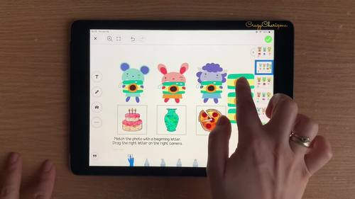 Beginning Sound Picture Sort Alphabet Activities Practice for Seesaw