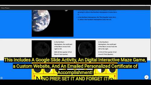 The Phases of The Moon - Digital - NO PREP - Distance Learning Ready