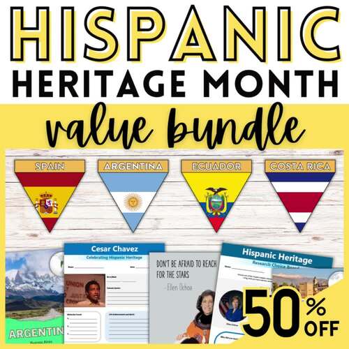 Hispanic Heritage Month Mega Value Bundle | Latinx Activities Posters ...