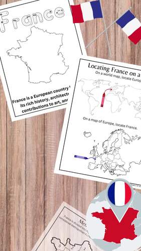 France Mini Unit Cultural Study Geography Cuisine Currency and More K-3rd