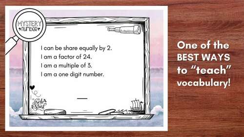 Mystery Number Riddles Grade 3: Fraction Concepts and Vocabulary Building!