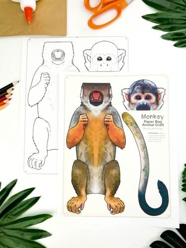 BUNDLE | Monkey | Printable Paper Craft Templates | Monkeys | Crafts