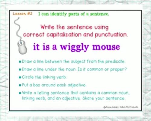 Grammar Practice on Promethean Board Software by Catch My Products