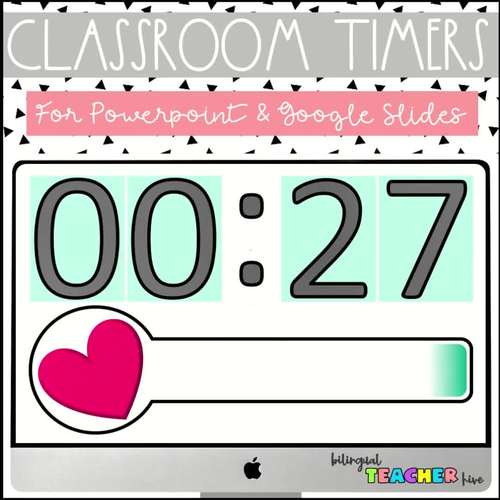 Classroom Countdown Timers by Bilingual Teacher Hive | TpT