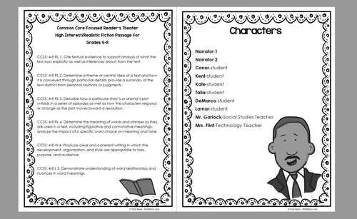 Martin Luther King Day Reader's Theater Toolkit for Middle School