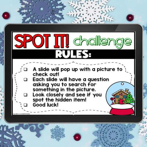 Morning Meeting Games | Find the Difference | Spot it Challenge | TPT