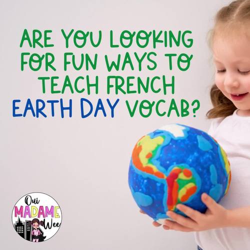 French Vocabulary Word Wall Cards - EARTH DAY // Journée de la Terre
