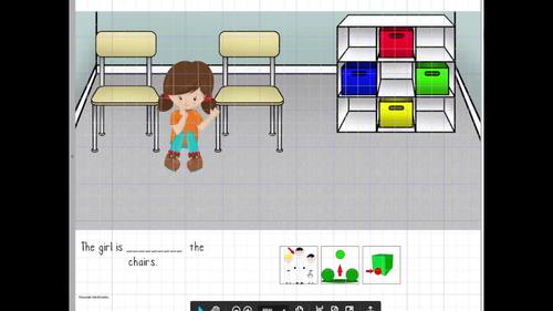 Prepositions in the Classroom Digital Activity for Speech Therapy