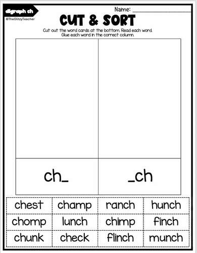 Digraph Phonics Pack No Prep Worksheets Mini Bundle | Grades 1 & 2 ...