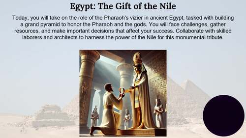 Social Studies Ancient Egypt Simulation: No Prep History Game Unit Lesson