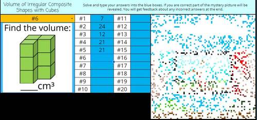 Additive Volume of Irregular Composite Figures 5th Grade Math Pixel Art